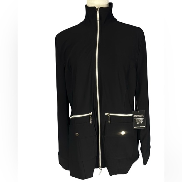 Boston Proper | Jackets & Coats | Boston Proper Black Utility Jacket ...